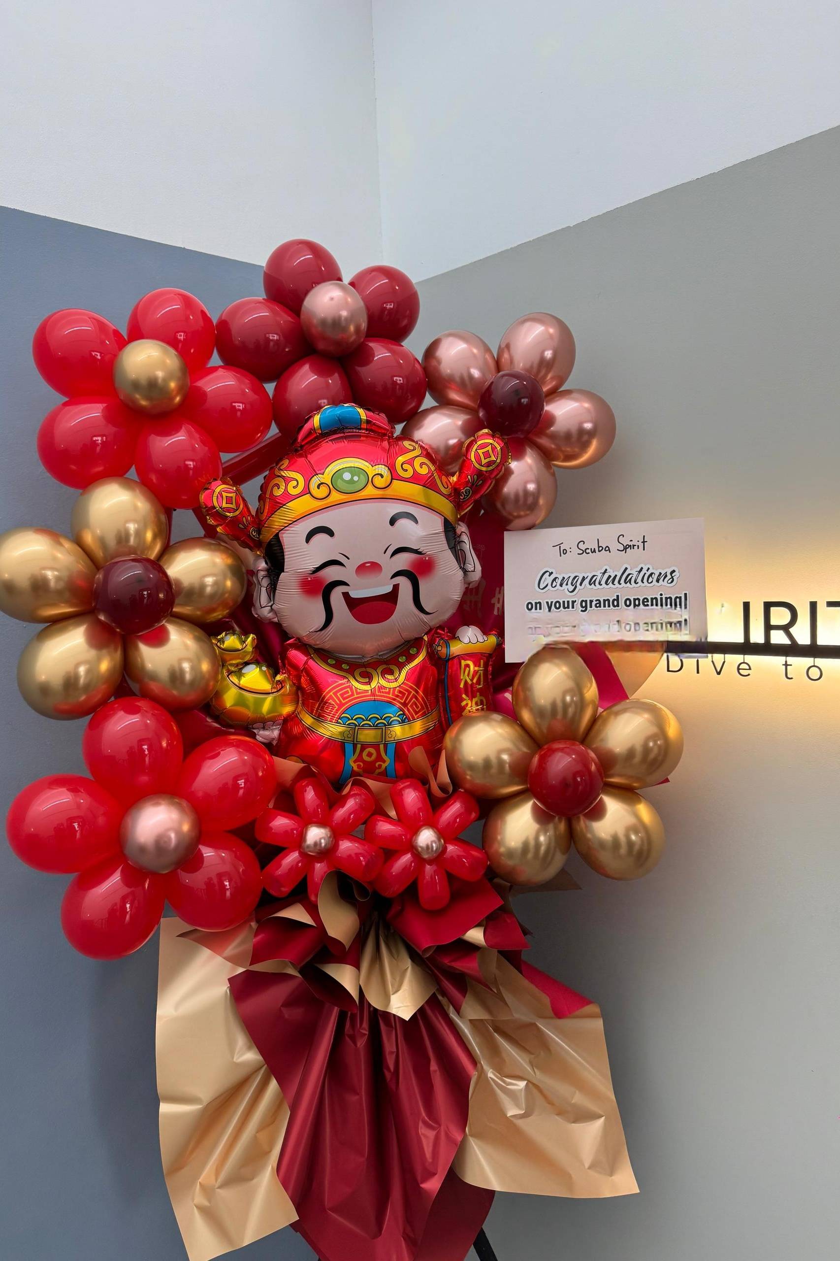 Cai Sheng Ye Balloon Flower Stand | YYDUET Florist | Kepong | KL Florist