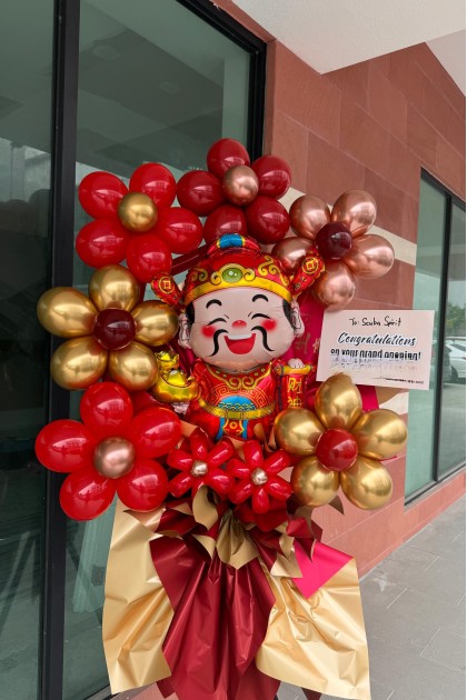 Cai Sheng Ye Balloon Flower Stand | YYDUET Florist | Kepong | KL Florist